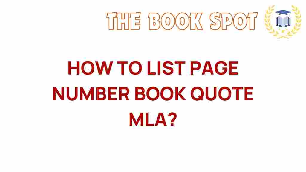 Mastering the Art of Citing: Your Guide to MLA Page Numbers